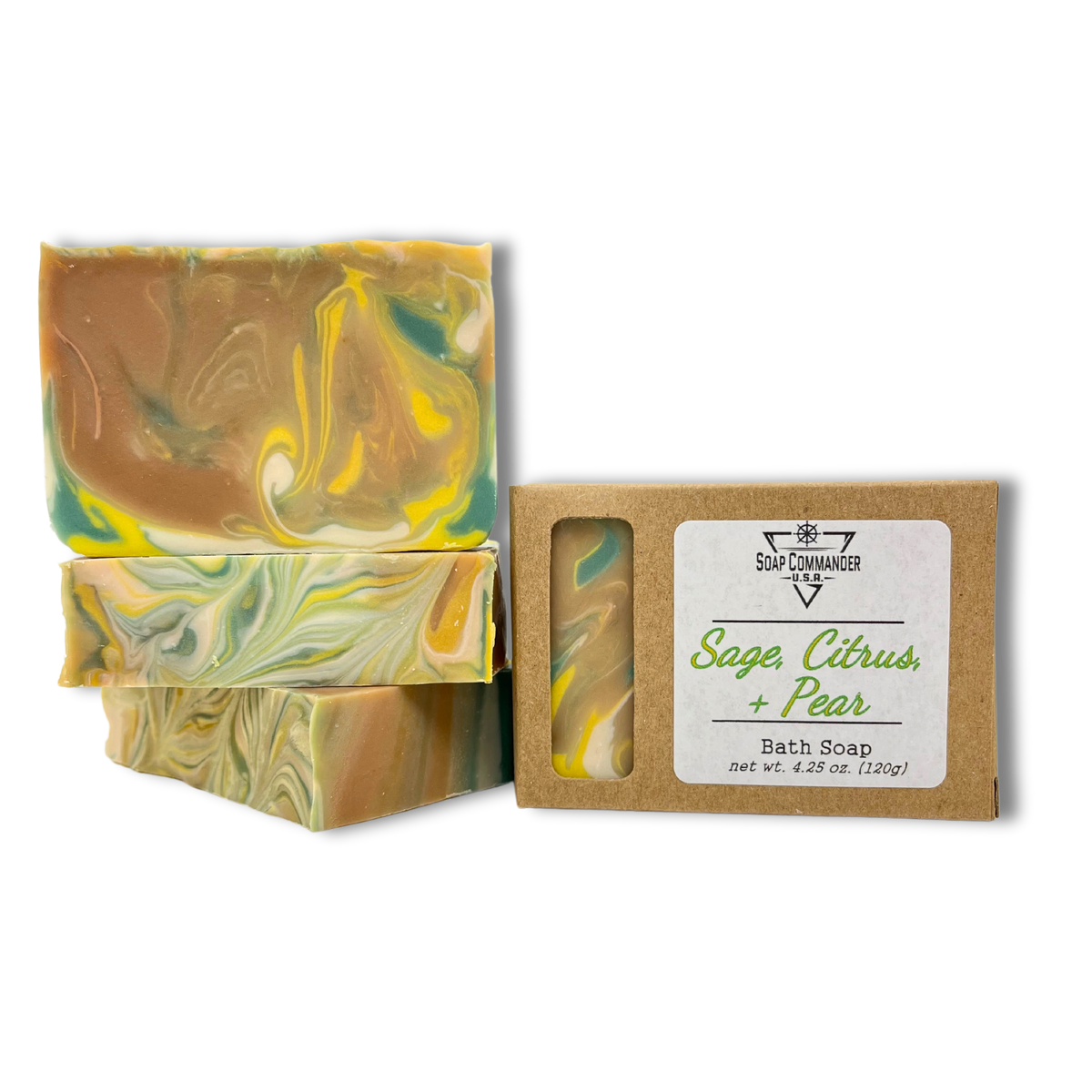 Sage, Citrus, + Pear Bath Soap – Soap Commander